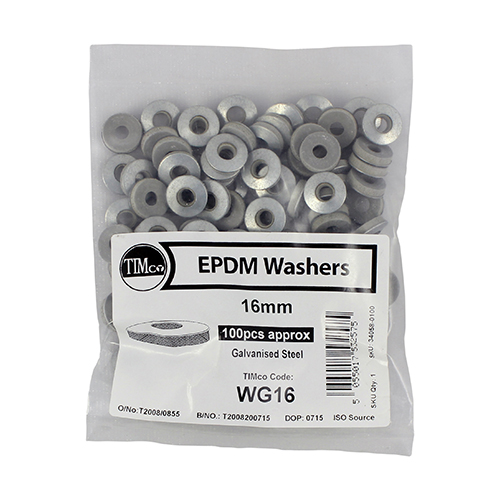 TIMco-EPDM Washers - Galvanised